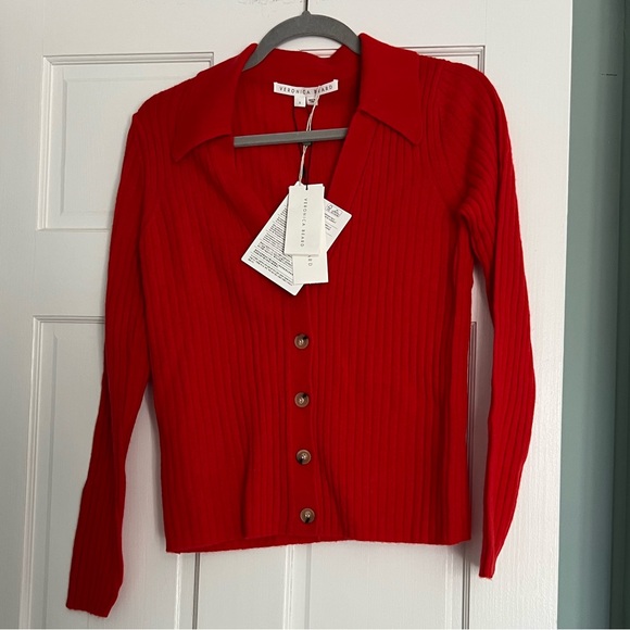 Veronica Beard | Sweaters | Veronica Beard Cashmere Red Buttonup ...